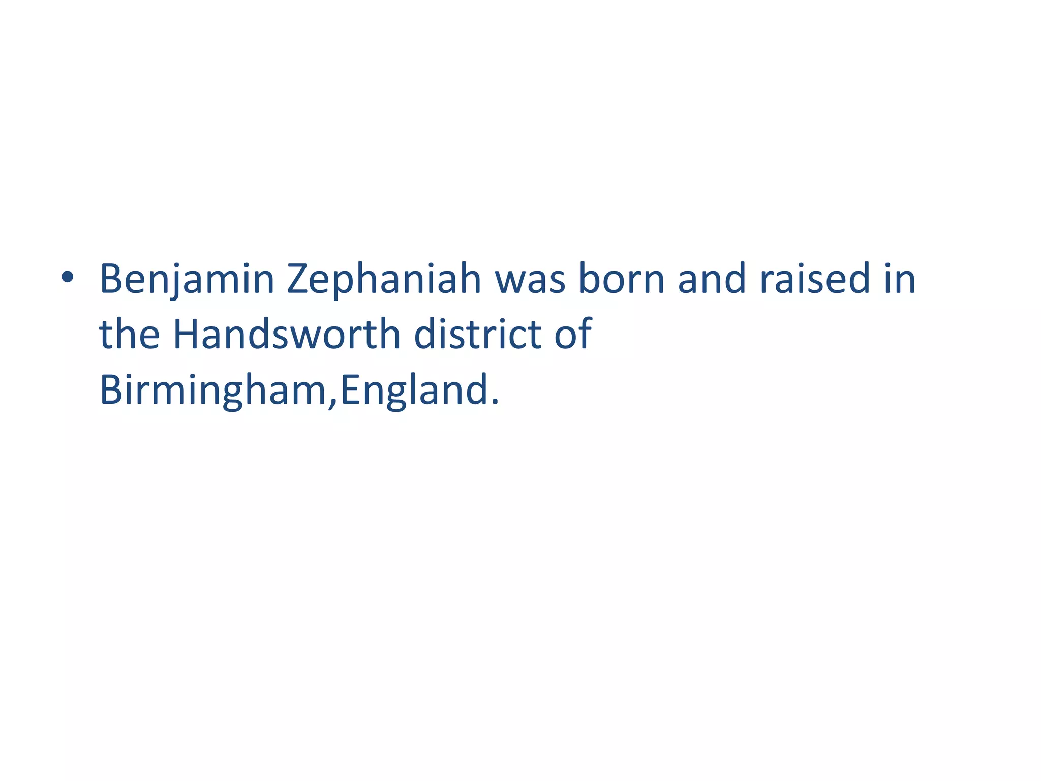 Benjamin Zephaniah | PPTX