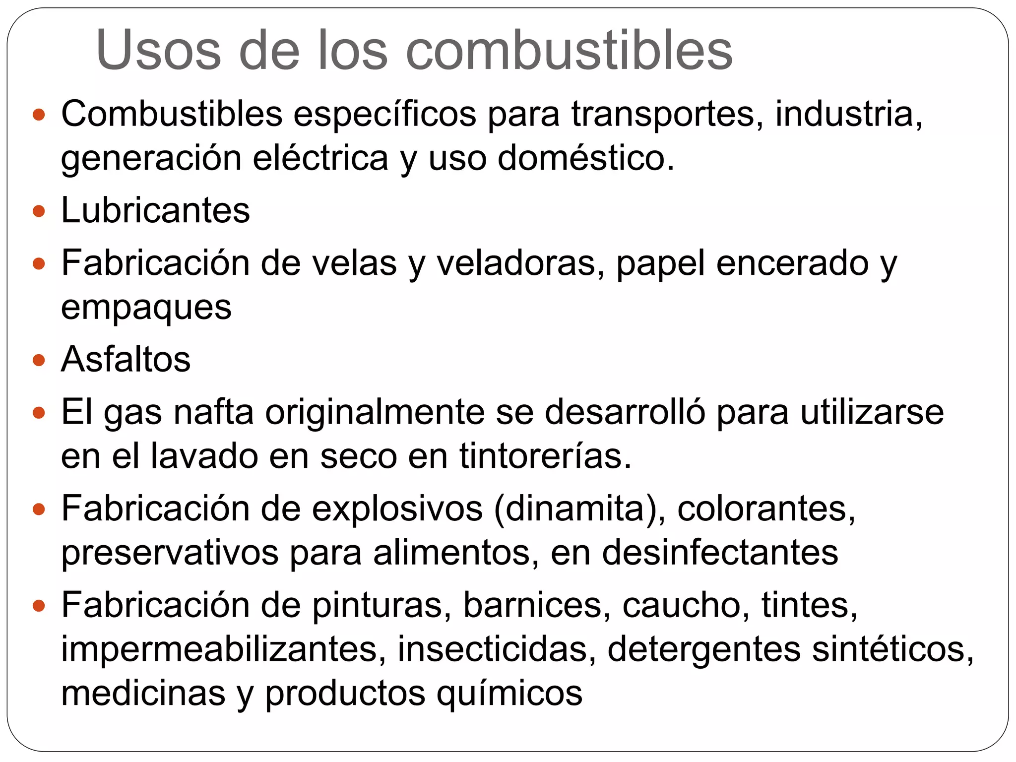 Impacto de los combustibles y posibles alternativas | PPTX