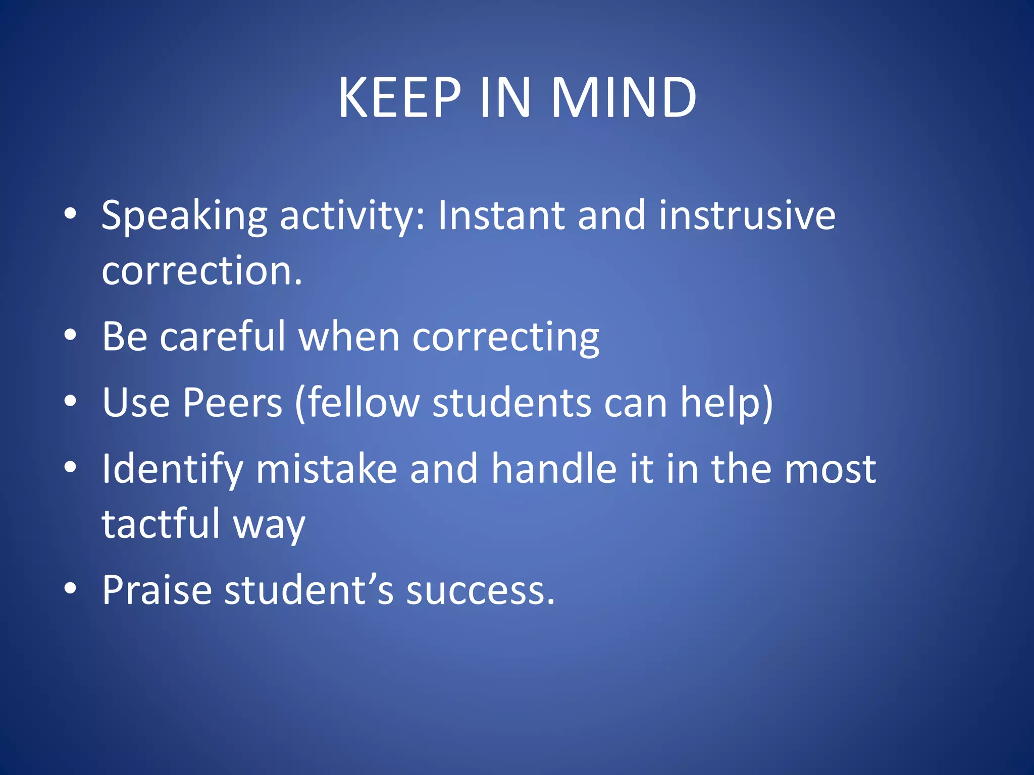 Correcting Students | PPT