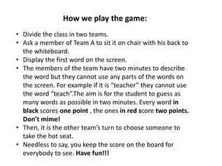 A GUESS THE WORD GAME! | PPTX