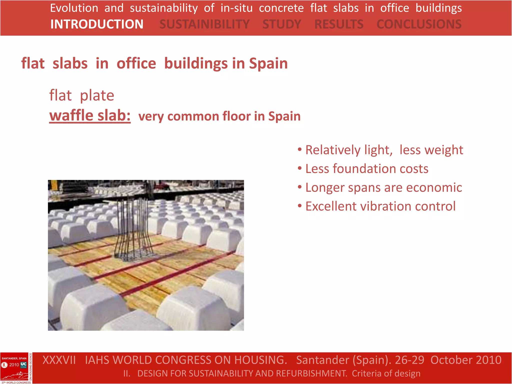Evolution and sustainability of in-situ concrete flat in office ...