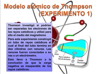 Modelo atomico de Thomson | PPTX