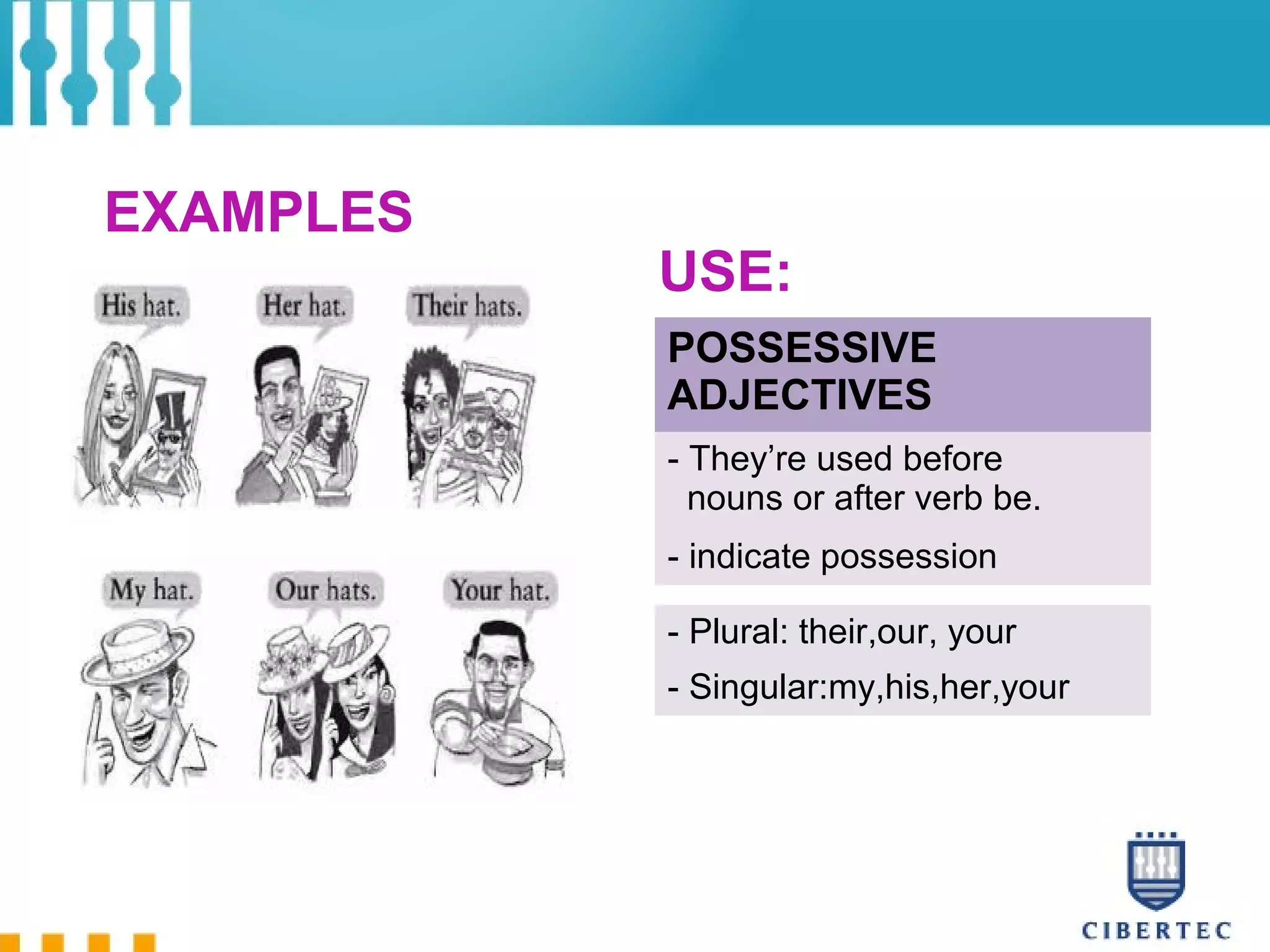 Possessive adjectives and to describe personality | PPT