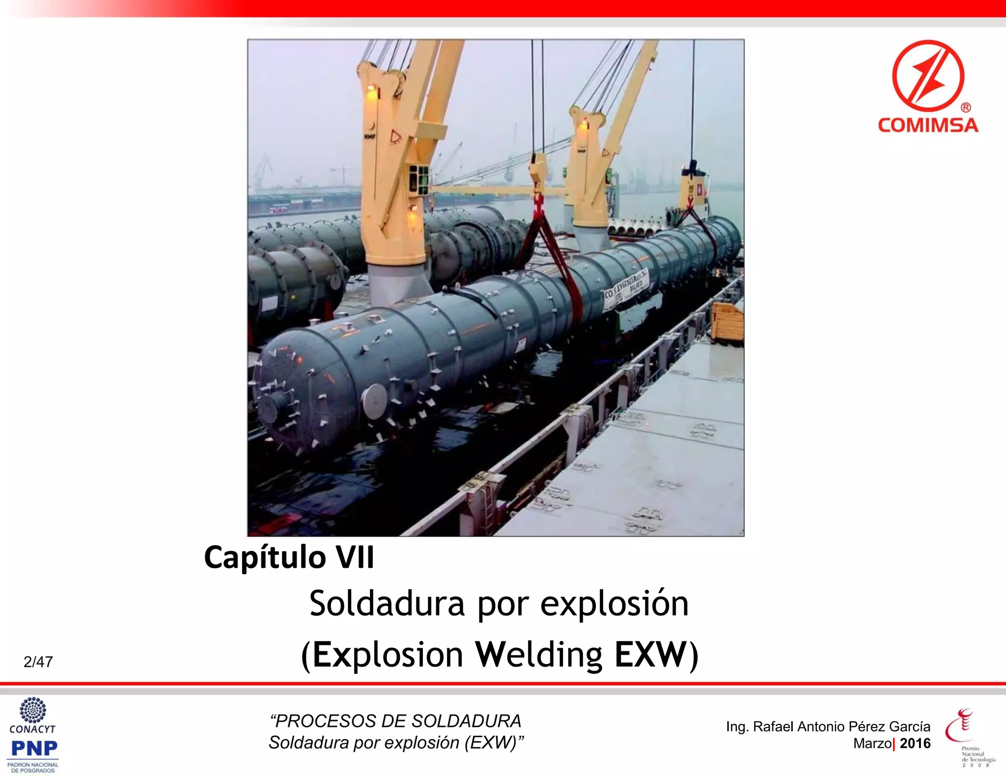 Soldadura por Explosión (EXW) Explosion Welding | PDF