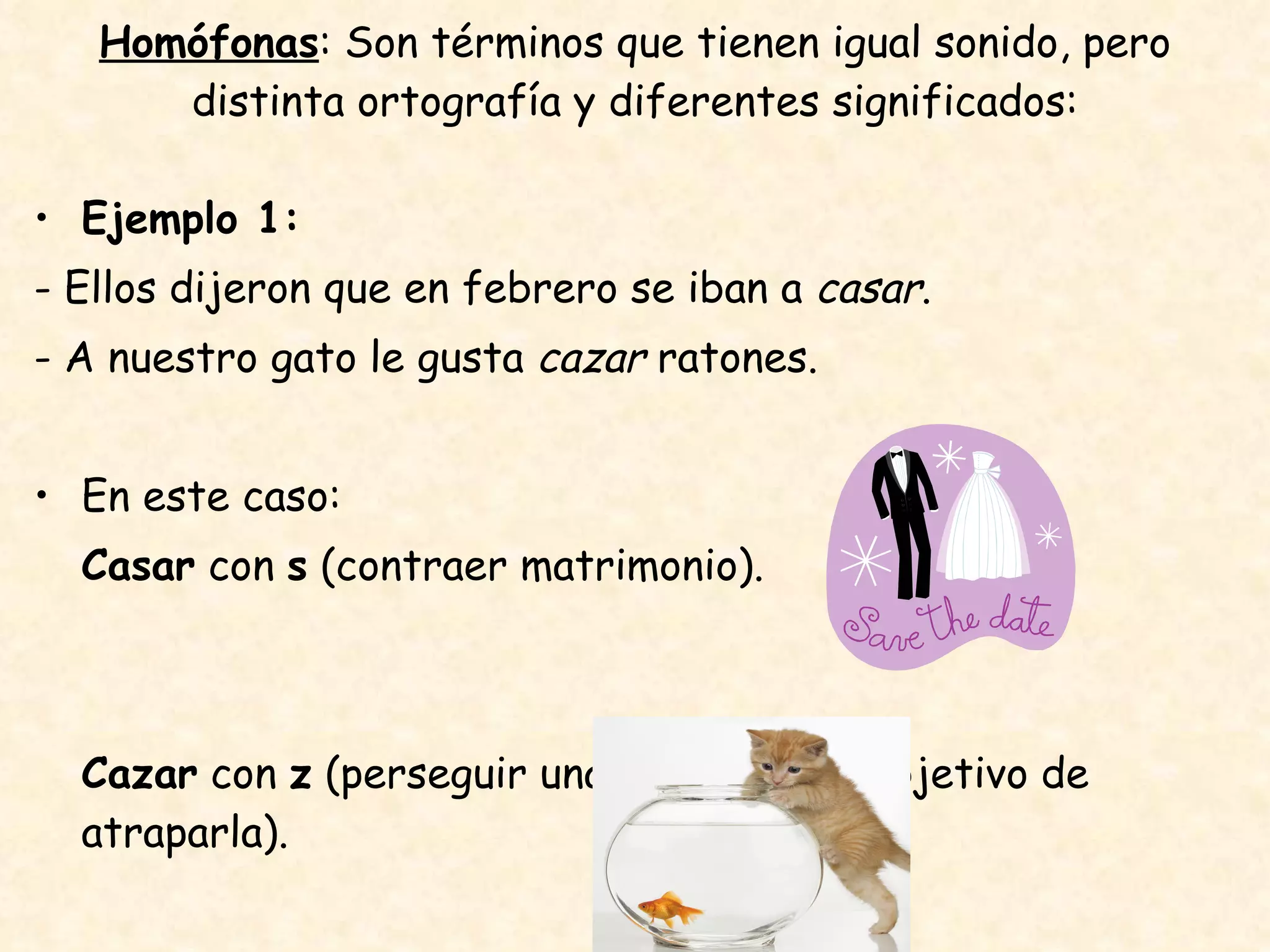 Palabras homófonas y el uso de la C,S y Z | PPT