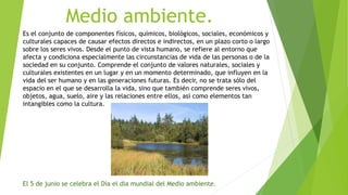 El medio ambiente | PPTX