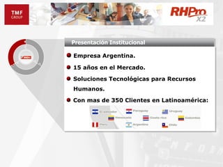 RH Pro y TMF - Software de RRHH | PDF