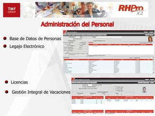 RH Pro y TMF - Software de RRHH | PDF