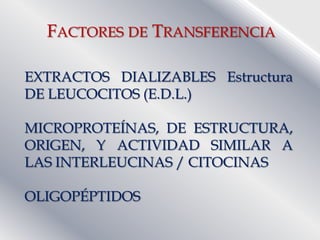 Factores de Transferencia - Dr Bóssolo | PPTX