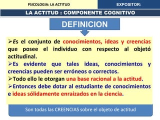 presenttacion de las actitudes y comportamiento ppt | PPT