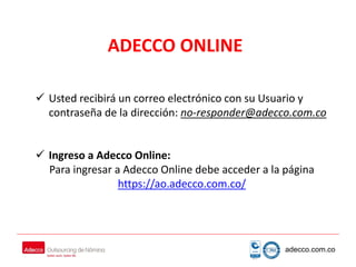 Como Ingresar a Adecco para | PPTX