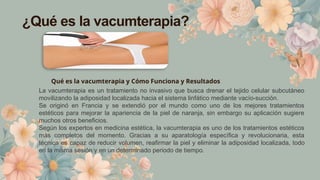 PRESENTACION VACUMTERAPIA y importancia de la misma | PPTX