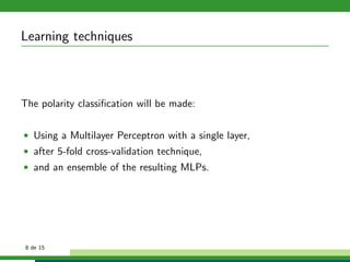 Sentiment analysis of tweets using Neural Networks | PPT