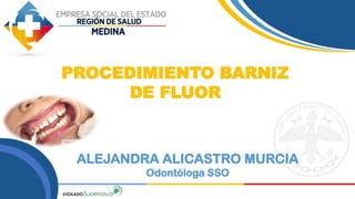 PRESENTACION PROTOCOLO DE APLICACION EN BARNIZ DE FLUOR | PPTX