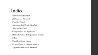 Algoritmo Blowfish y TwoFish | PPTX
