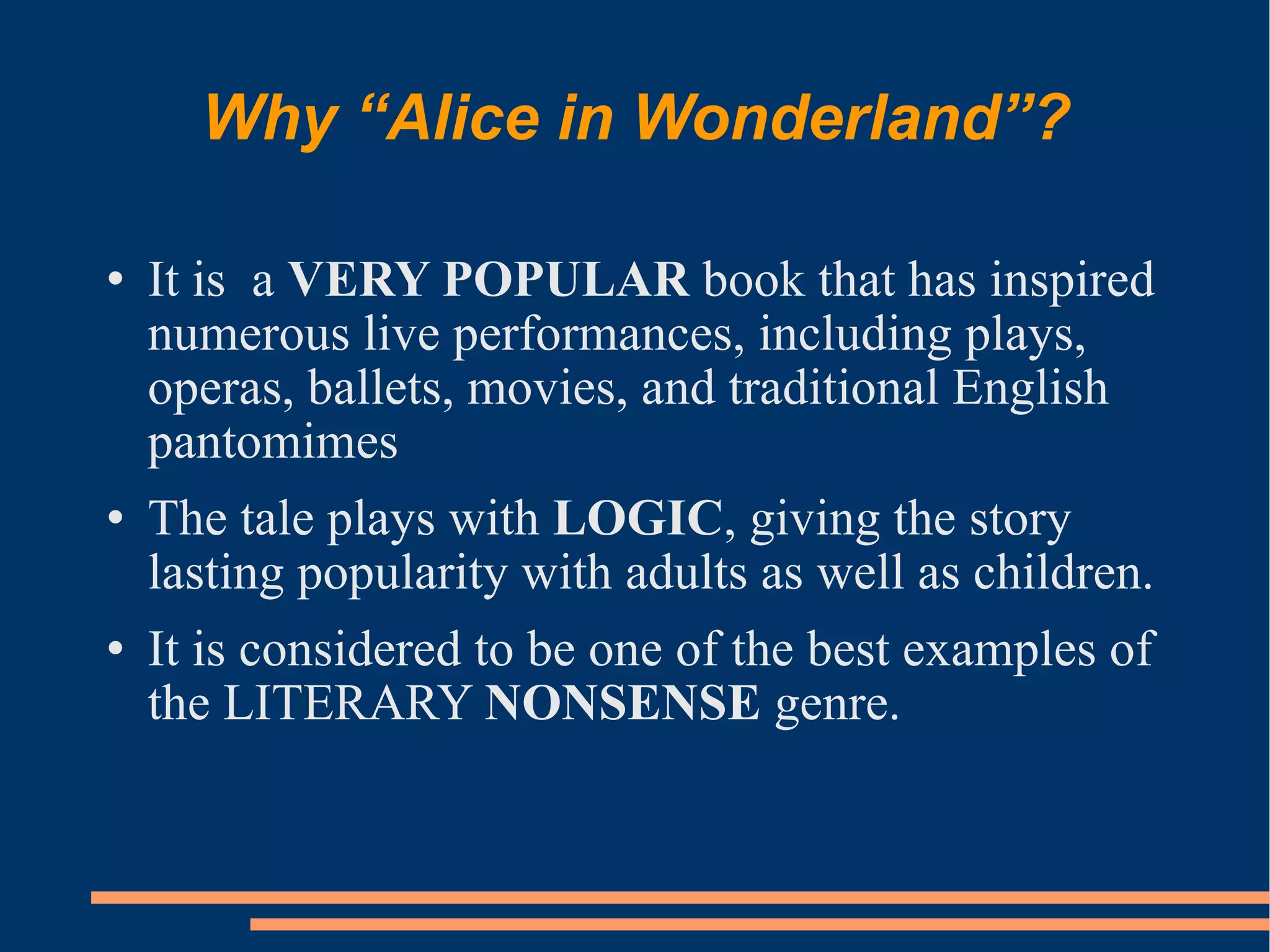 PRESENTATION: Lesson Plan Alice in Wonderland | PPT