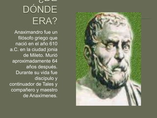 Presentacion anaximandro | PPT