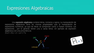 Expresiones Algebraicas, Factorizacion y radicacion | PPT