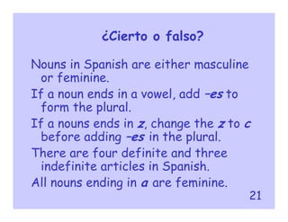 Gender, articles, plural forms | PDF
