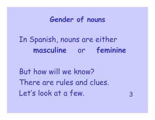 Gender, articles, plural forms | PDF