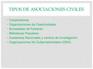 Asociaciones civiles | PPTX