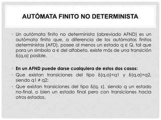 Presentación Autómatas Finito No Deterministico | PPTX