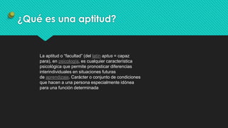 Intereses y aptitudes | PPTX
