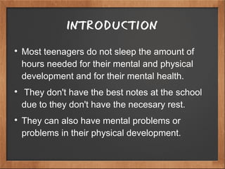 Sleepy teenagers | POT | Sleep Disorders | Diseases and Conditions