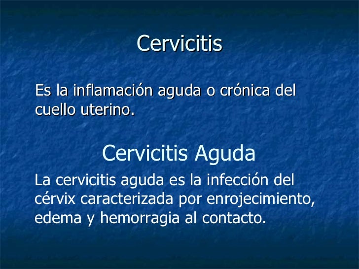 Presentacion cervicitis aguda y crónica