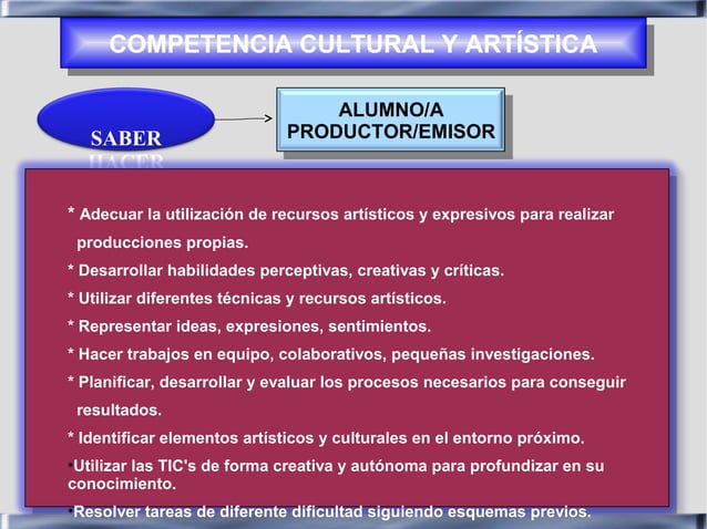 La Competencia Cultural y Artística. Aproximación desde las Ciencias ...