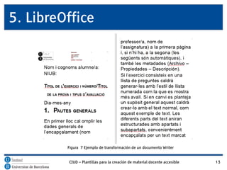 Plantillas para la creación de material docente accesible con herramientas ofimáticas y LaTex | PDF