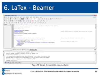 Plantillas para la creación de material docente accesible con herramientas ofimáticas y LaTex | PDF