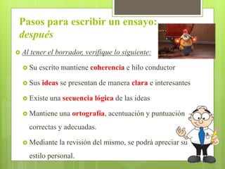 Presentacion cómo hacer un ensayo 2.1 | PPTX