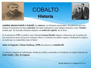 Intoxicacion por Cobalto | PPTX