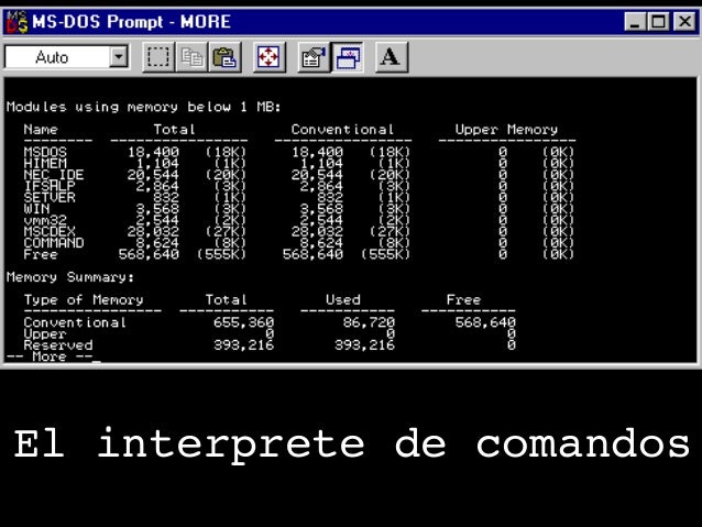 Los Comandos del interprete de Windows