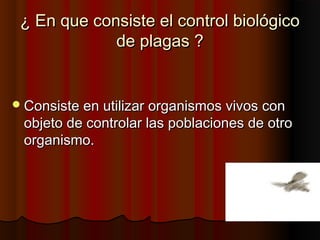 CONTROL BIOLOGICO DE PLAGAS | PPT