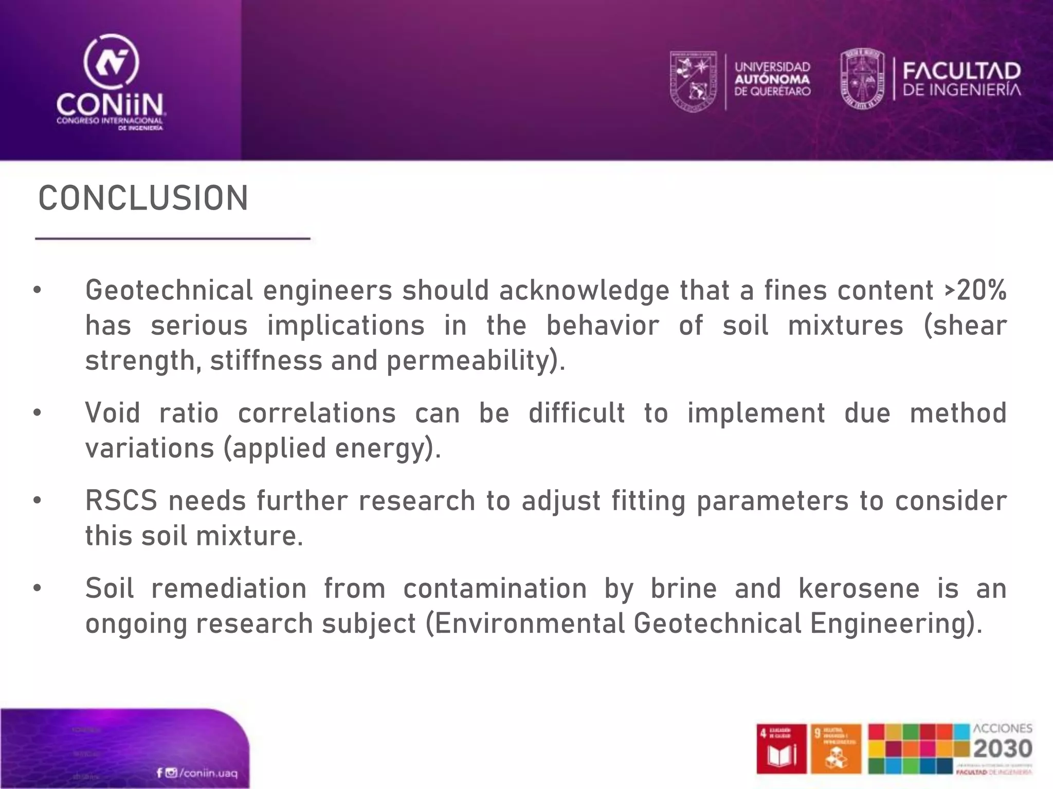 The behavior of coarse-fine soil mixtures under the Revised Soil ...