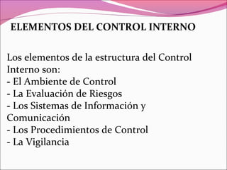 CONTROL INTERNO | PPT