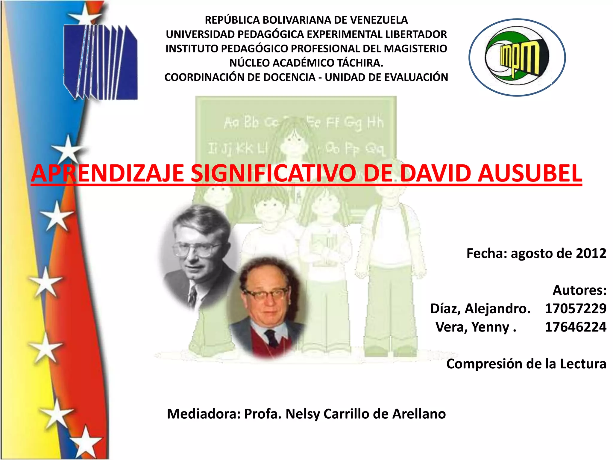 Aprendizaje Significativo de David Ausubel | PPT