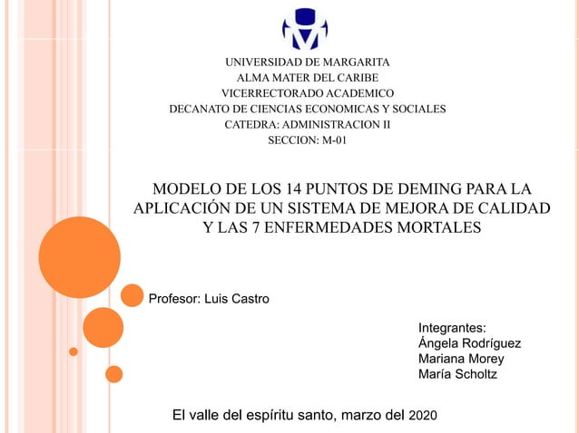 Presentación de Edward Deming | PPTX