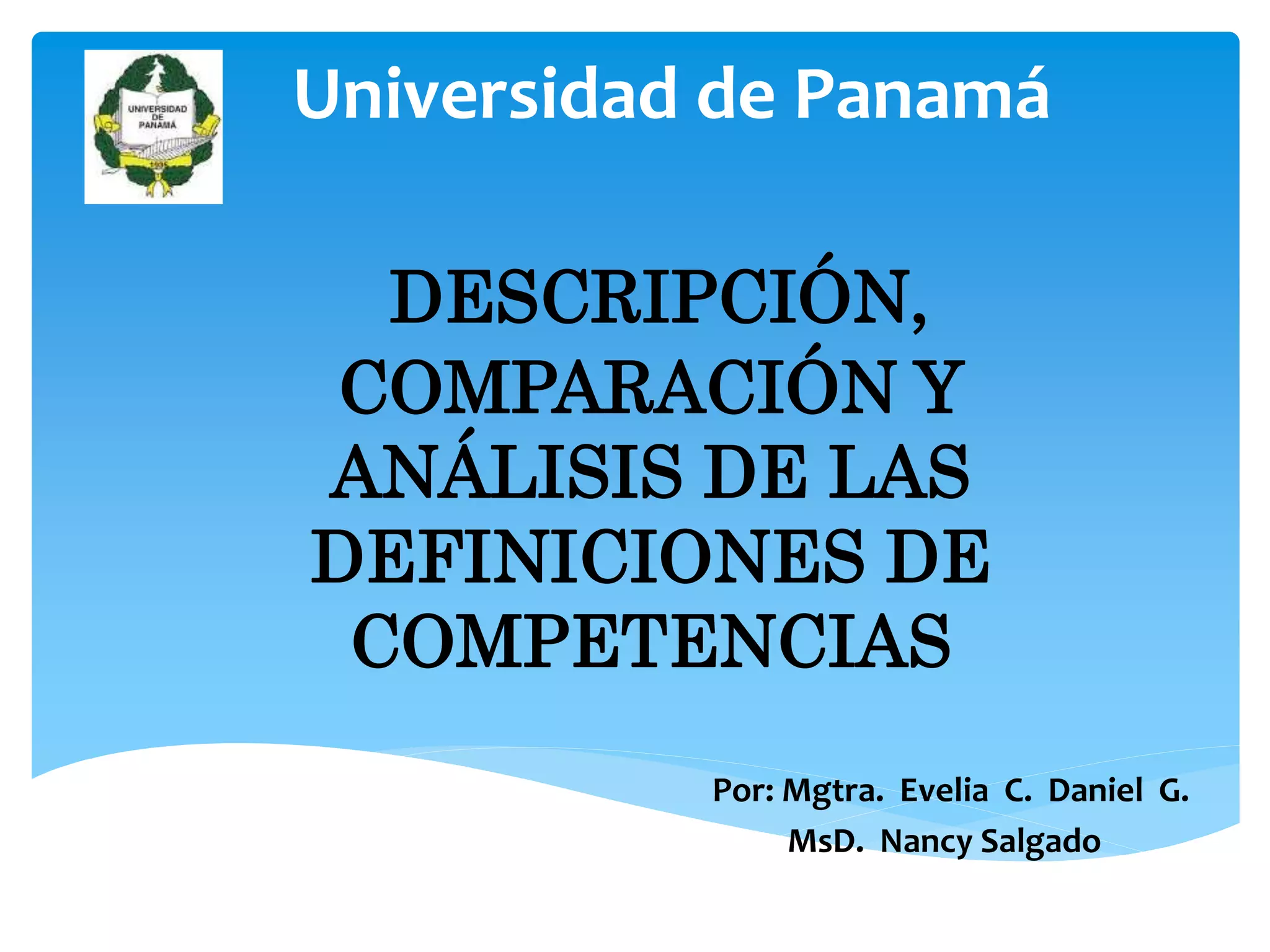 Presentacion Competencias: definiciones, descripcion, analisis y ...