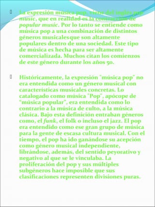 Musica Pop | PPT
