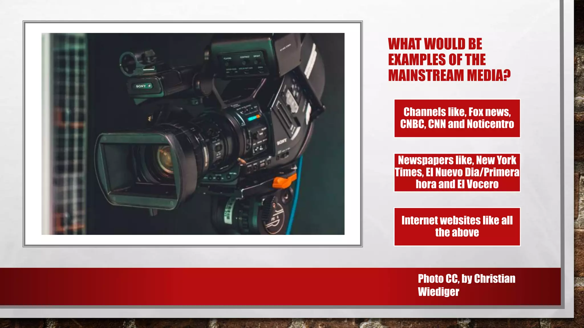 Presentacion de informatica - Mainstream Media VS the Alternative News ...