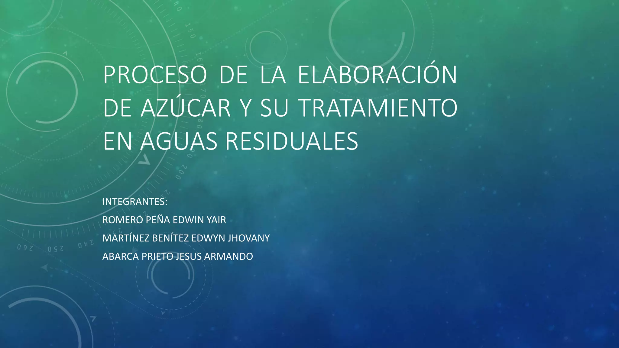 Presentacion de la elaboracion del azucar y el tratamiento del agua ...
