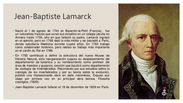 Presentacion de lamarck
