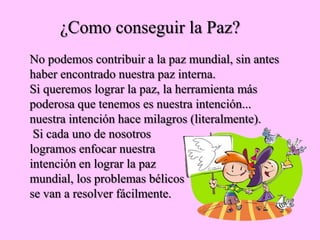 El Valor de la Paz | PPTX