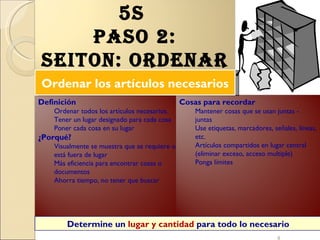 Presentacion de las 5 s | PPT