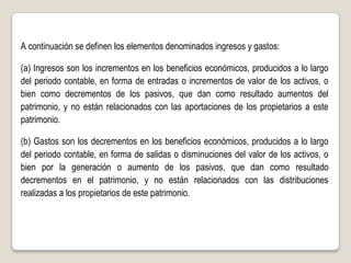 Presentacion de los estados financieros contabilidad para la equidad | PPT