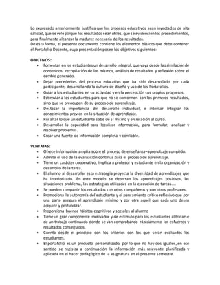 Presentacion del portafolio | DOCX