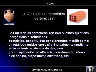 Presentacion de materiales ceramicos | PPTX